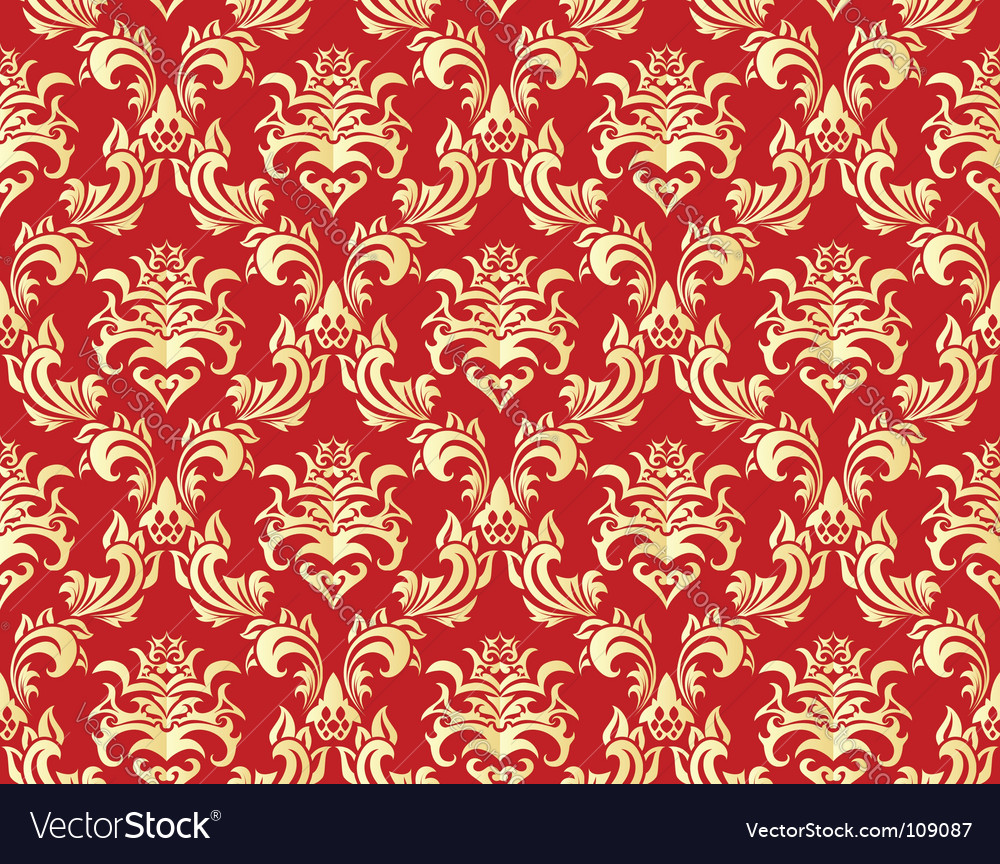 Damask pattern Royalty Free Vector Image - VectorStock