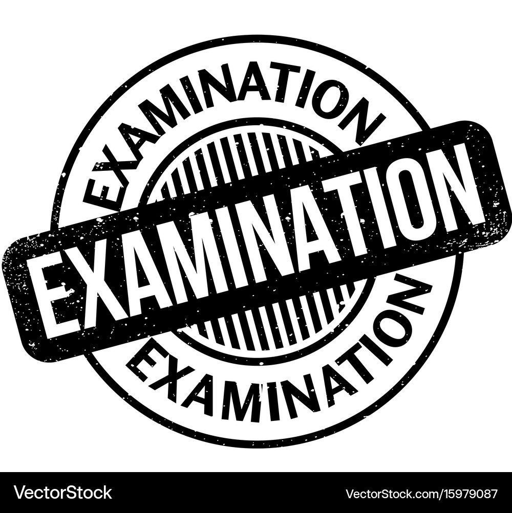 Examination rubber stamp Royalty Free Vector Image