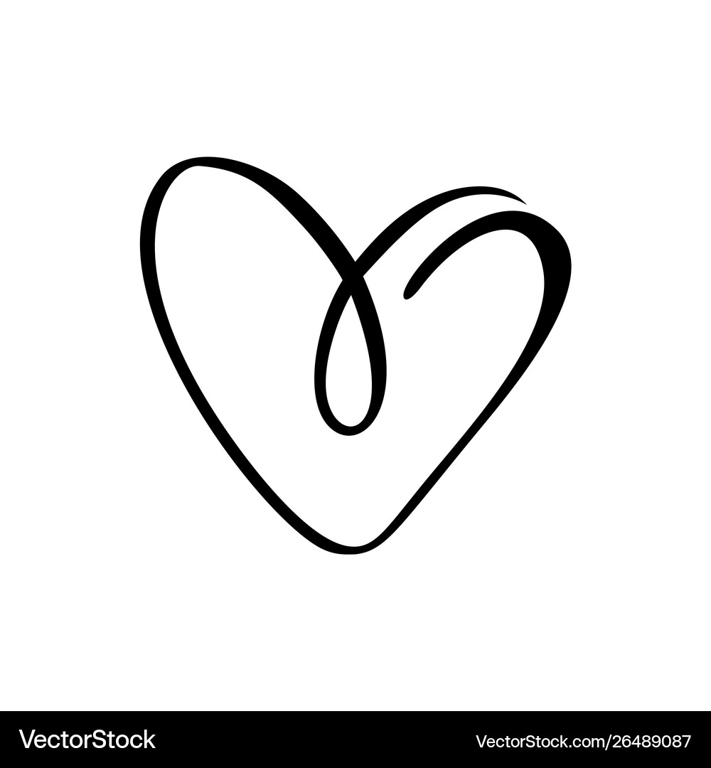 Heart sign icon on white background Royalty Free Vector