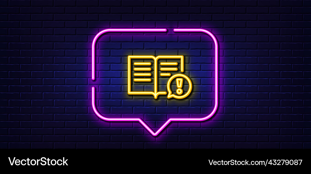 Interesting facts line icon exclamation mark sign Vector Image