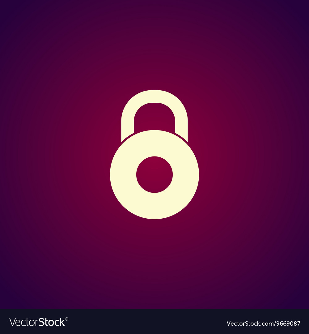 Lock icon flat Royalty Free Vector Image - VectorStock