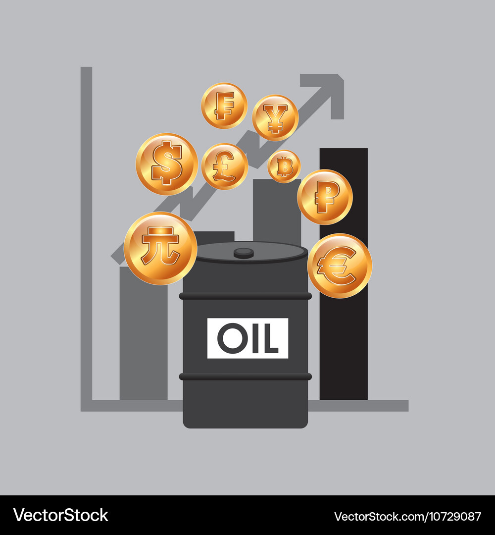 Oil prices petroleum industry Royalty Free Vector Image