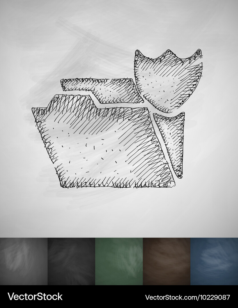 Protection icon hand drawn Royalty Free Vector Image