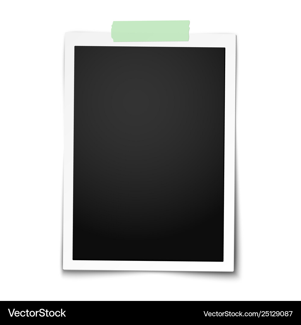 Realistic classic photo frame with straight edges Vector Image
