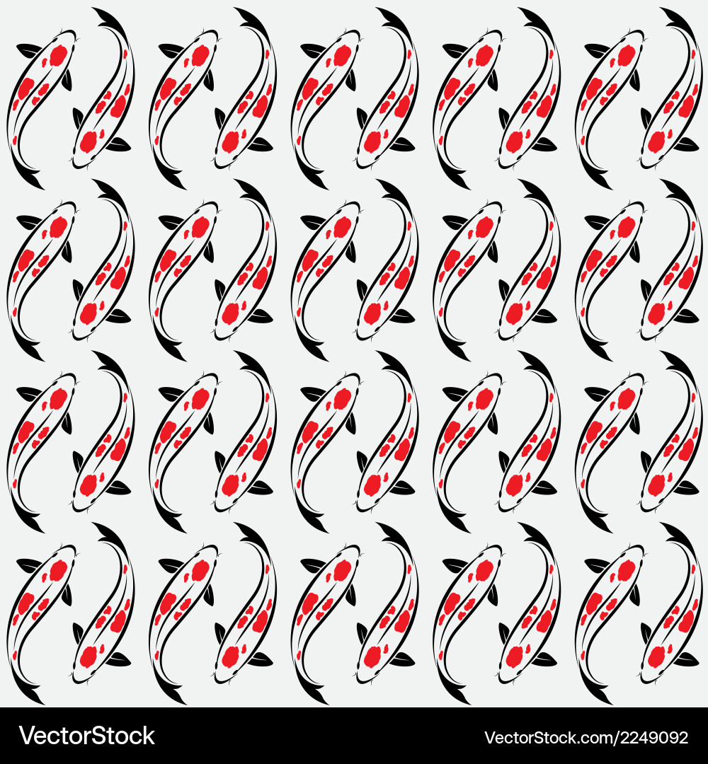 Carp koi background Royalty Free Vector Image - VectorStock