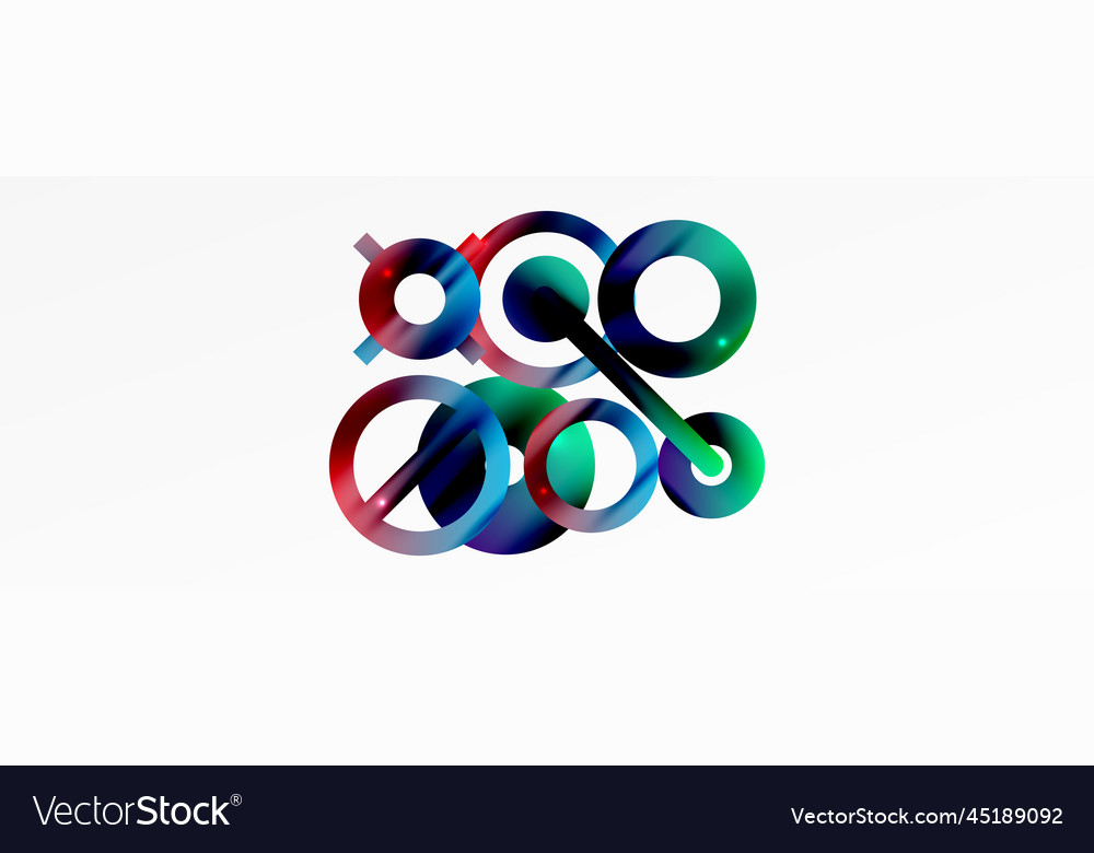 Circle Composition Abstract Background Trendy Vector Image