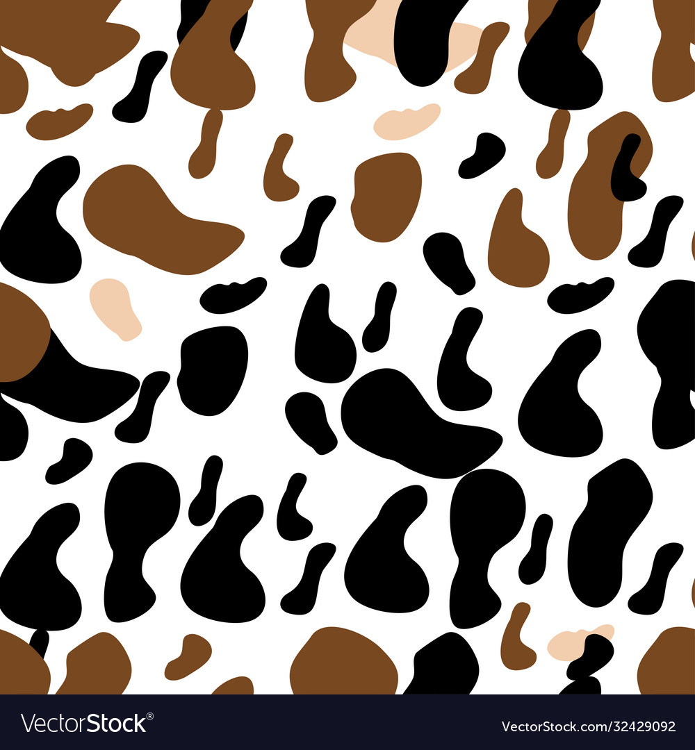 Cow spots seamless pattern endless texture Vector Image