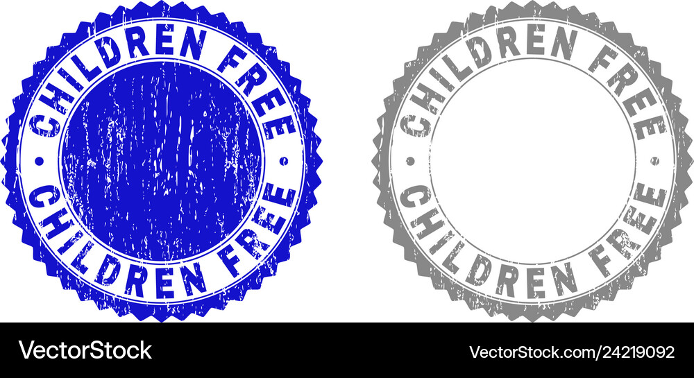Grunge children free textured watermarks Vector Image