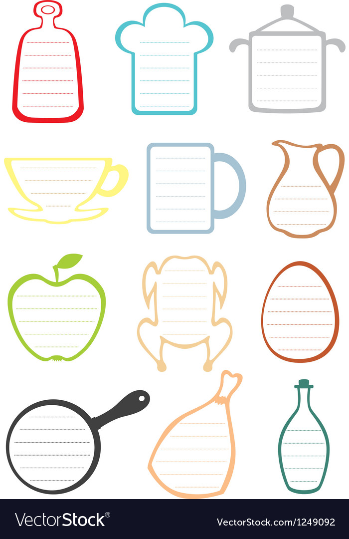 Kitchen note Royalty Free Vector Image - VectorStock