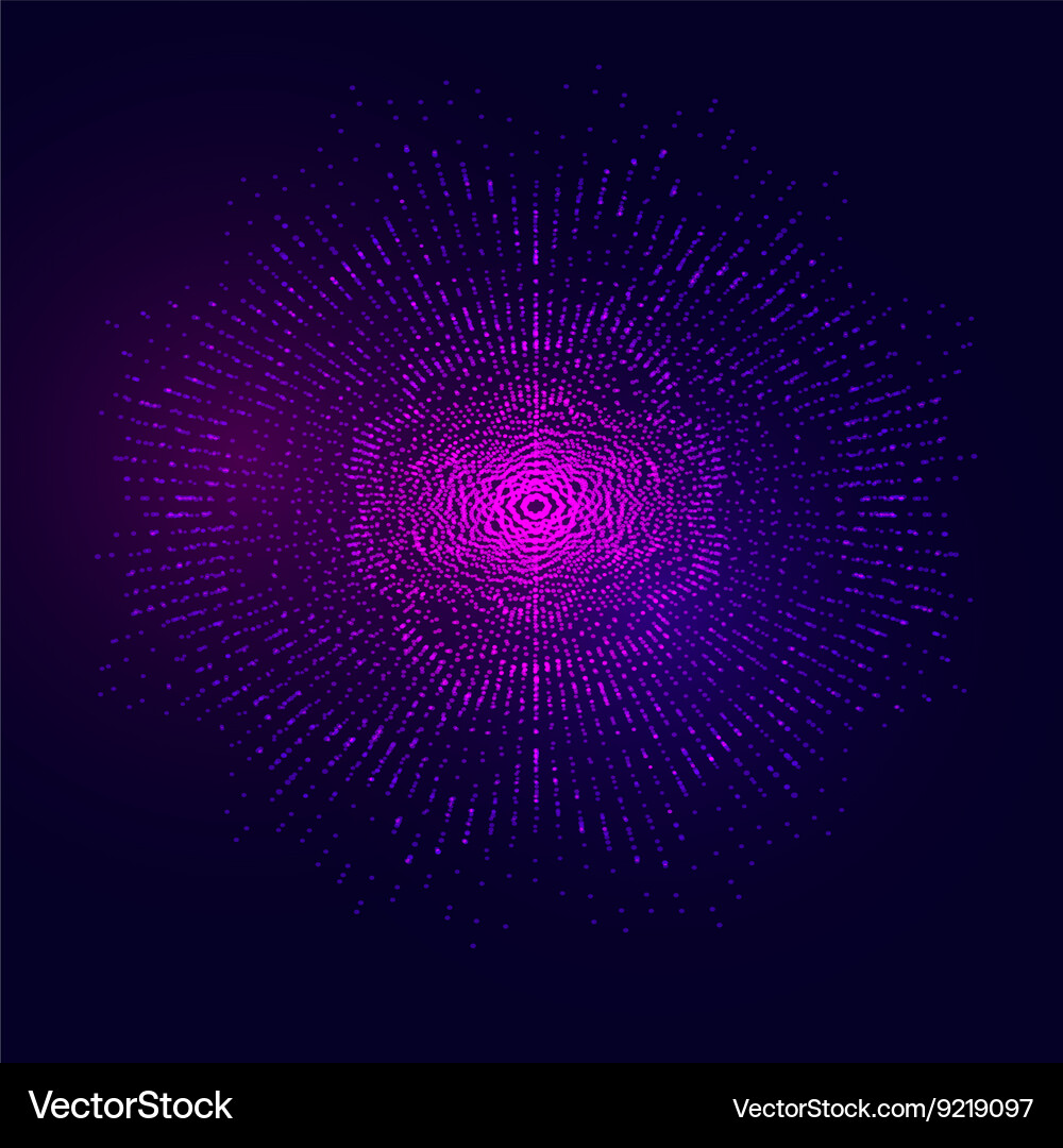 Abstract glowing wavy round shape of Royalty Free Vector