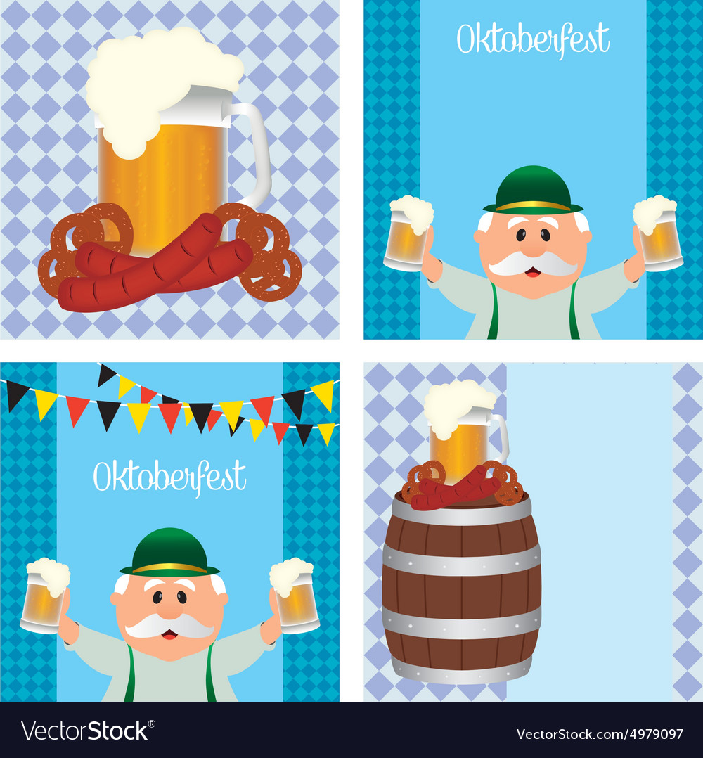 Abstract oktoberfest background with some special Vector Image