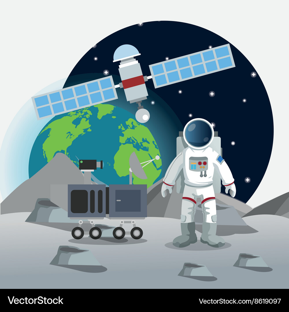 Astronaut sign space concept cosmos icon Vector Image