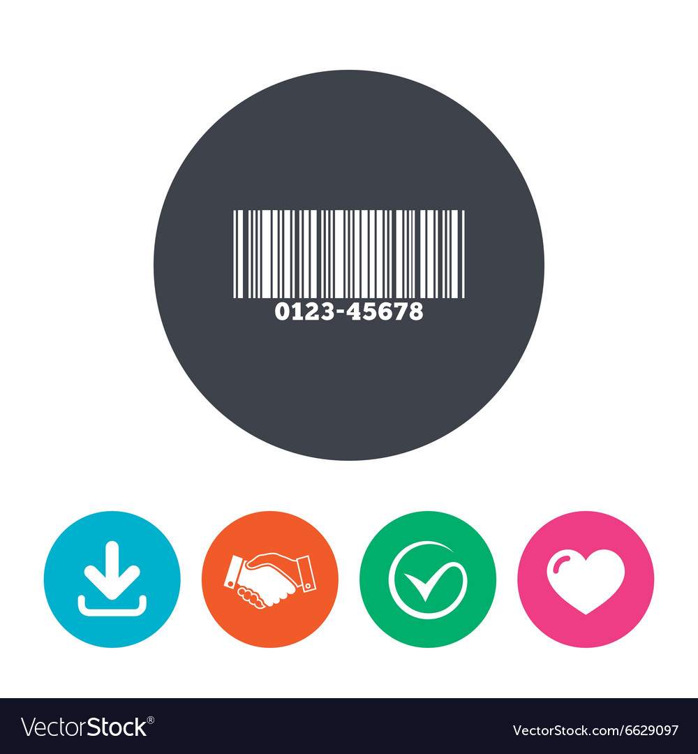 Bar code sign icon scan code symbol Royalty Free Vector