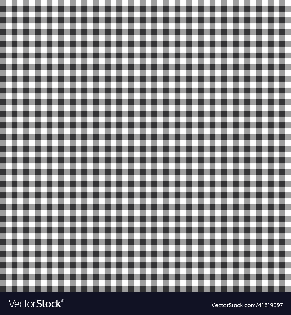 Black seamless gingham pattern Royalty Free Vector Image