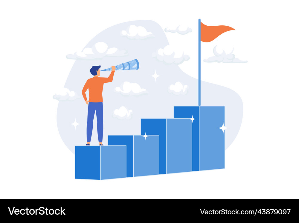 Business vision prediction and forecasting career Vector Image