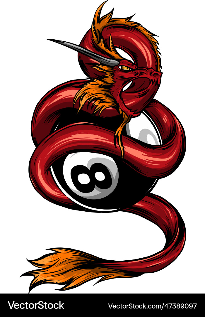Draw of colored dragon design Royalty Free Vector Image