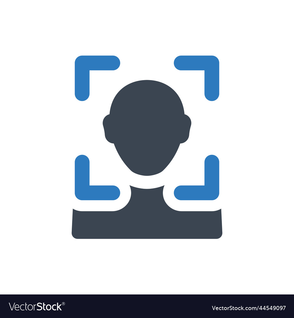 Face recognition icon Royalty Free Vector Image