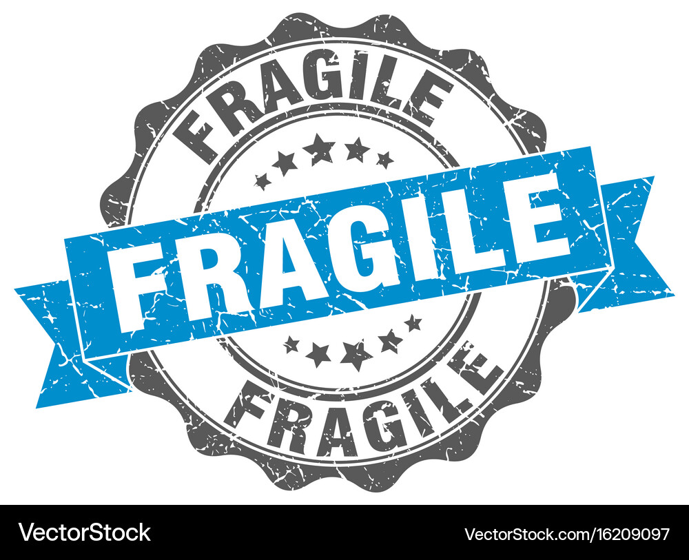 Fragile stamp sign seal Royalty Free Vector Image