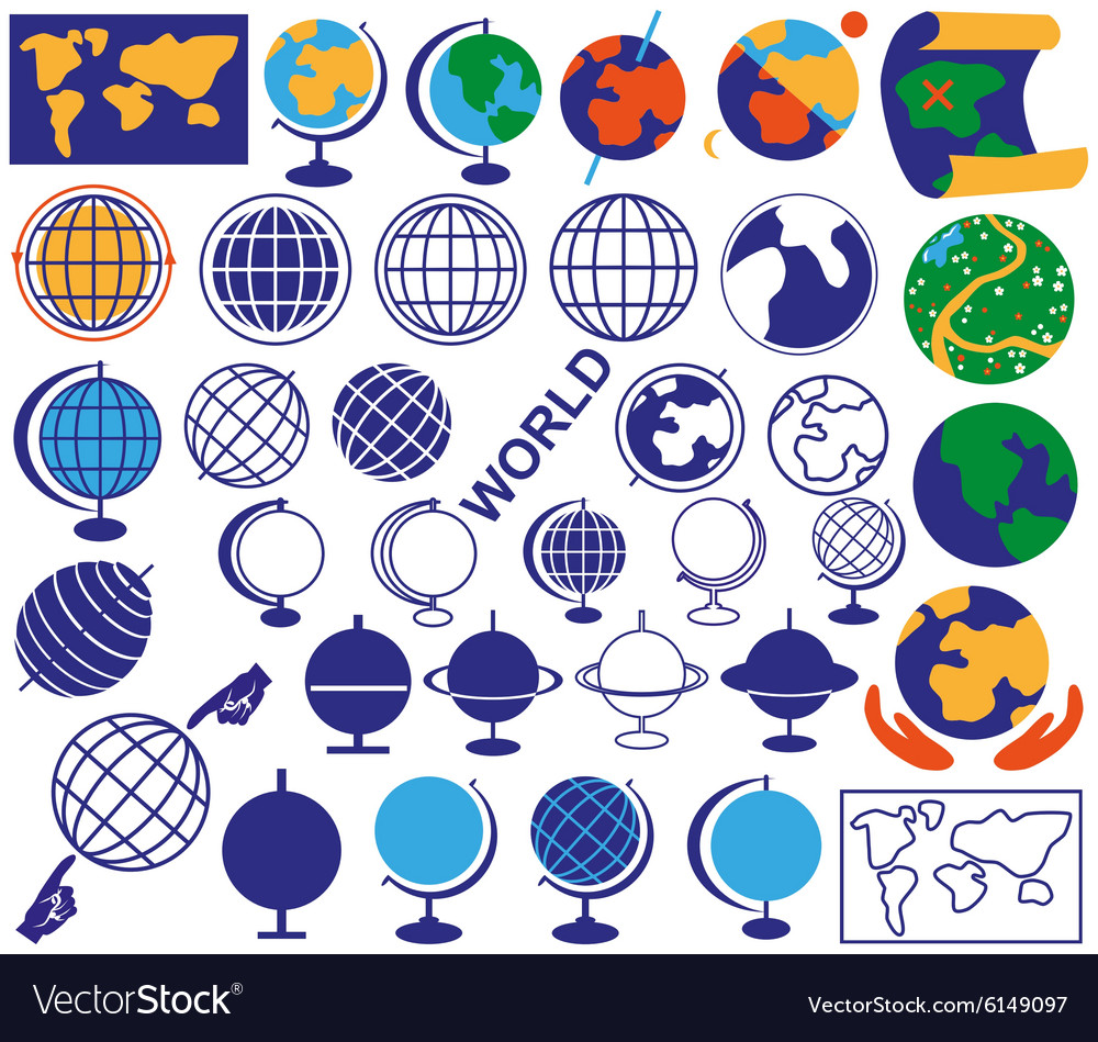 World Icons Vector Art Graphics Freevectorcom