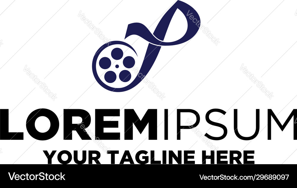 Letter p roll film Royalty Free Vector Image - VectorStock