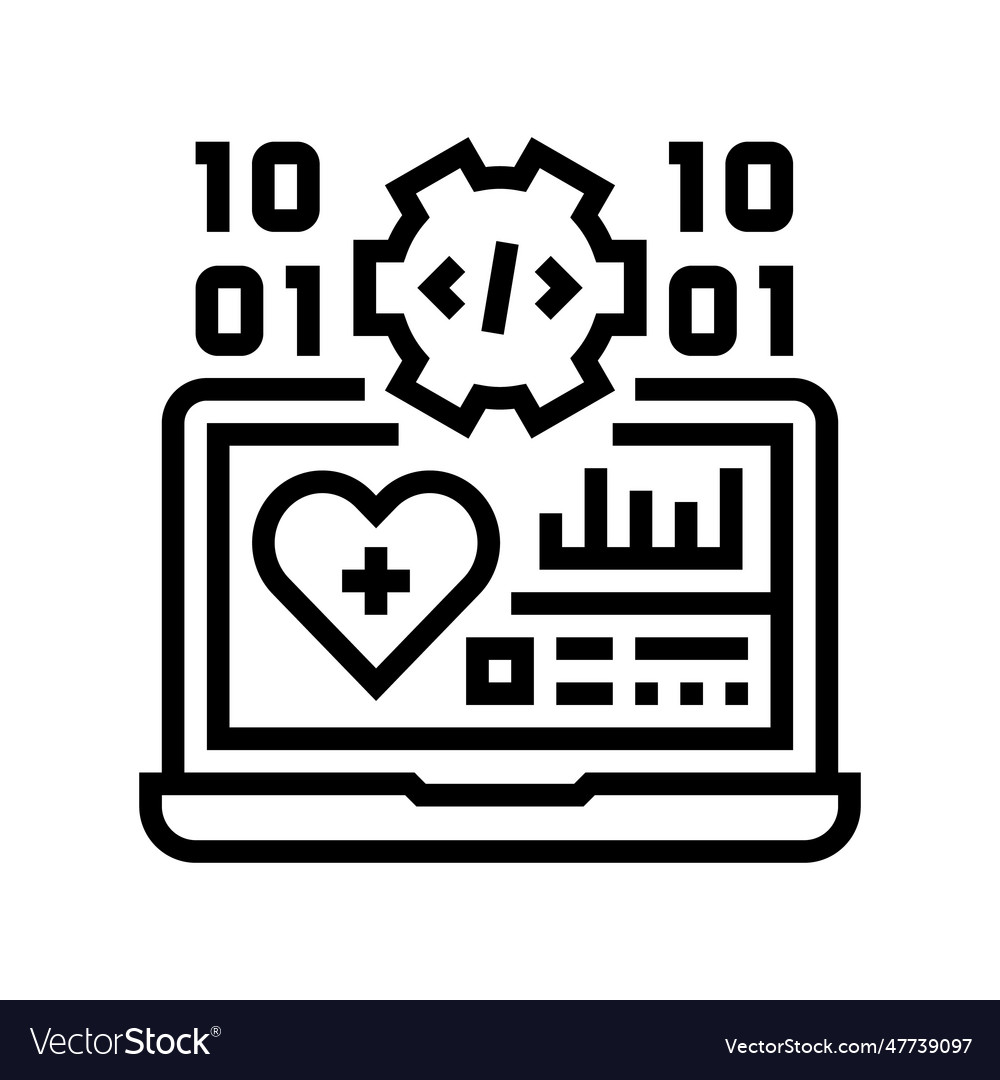 Medical software biomedical line icon Royalty Free Vector Medical software biomedical line icon Royalty Free Vector