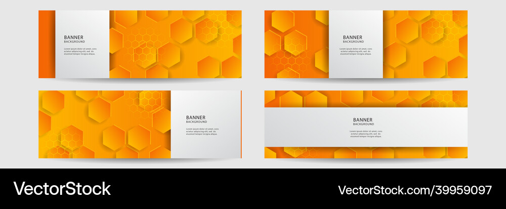 Orange abstract banner background business Vector Image