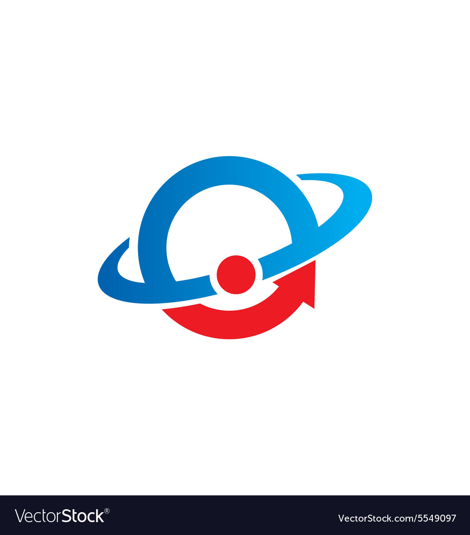 Round orbit science logo Royalty Free Vector Image Round orbit science logo Royalty Free Vector Image