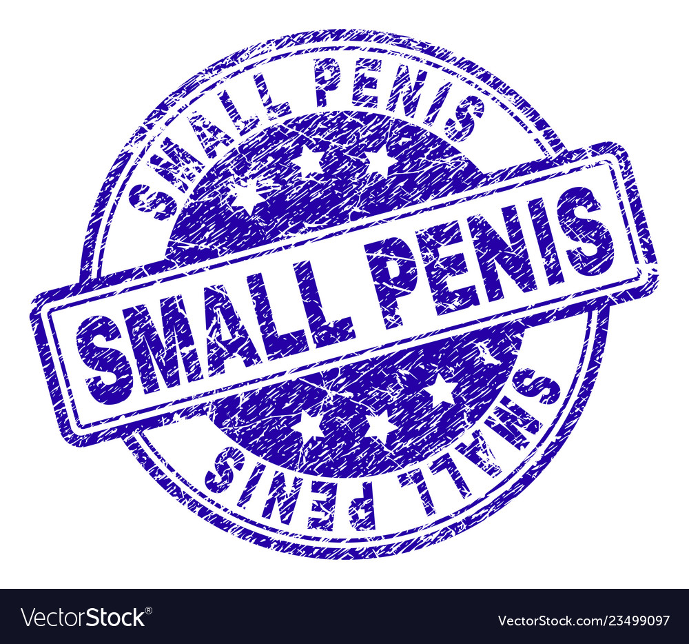 Scratched Textured Small Penis Stamp Seal Vector Image
