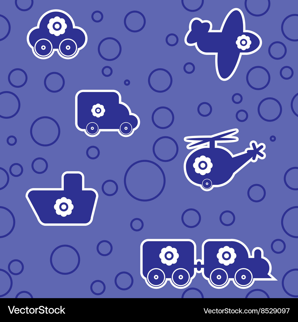 Seamless transport background Royalty Free Vector Image