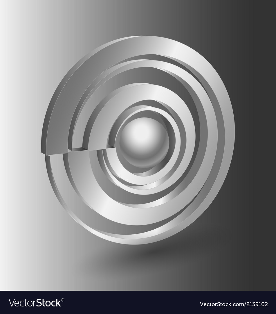 Abstract 3d shape icon Royalty Free Vector Image