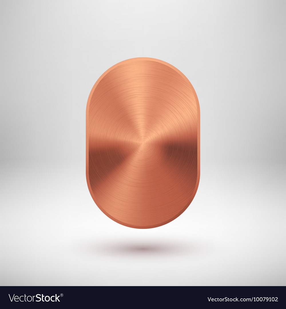 Bronze abstract button template Royalty Free Vector Image