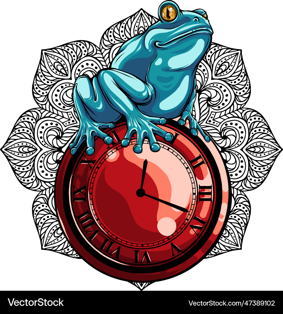 Colored draw of frog design Royalty Free Vector Image