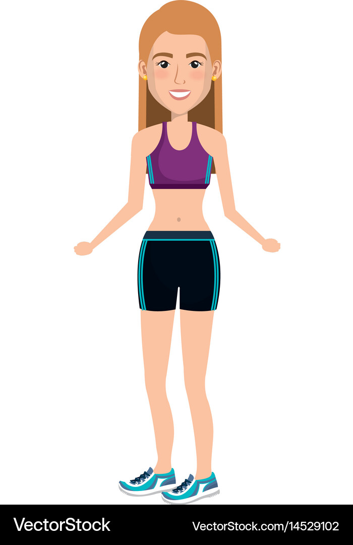 Female athlete avatar character Royalty Free Vector Image