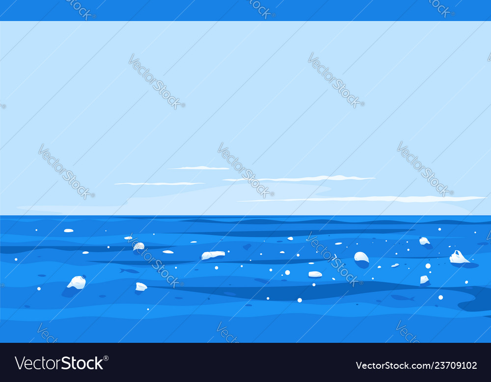 Ocean pollution Royalty Free Vector Image - VectorStock