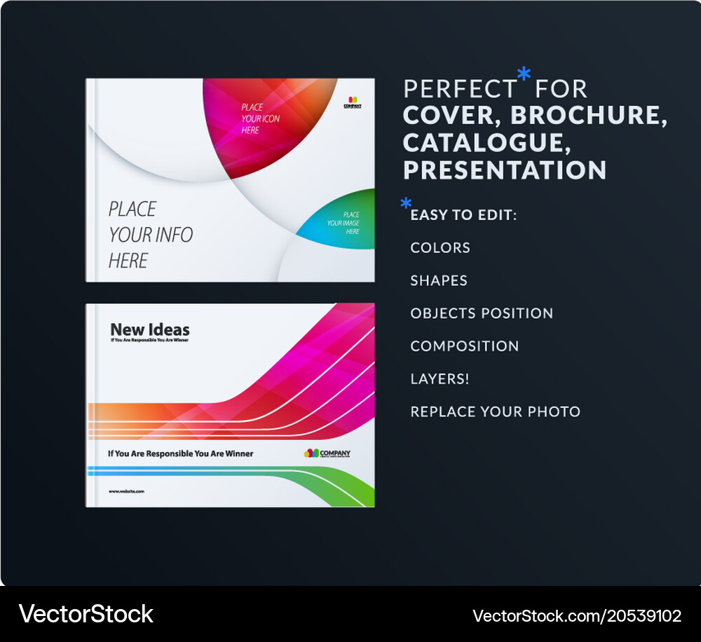 Presentation abstract set of modern Royalty Free Vector