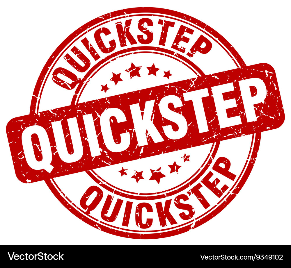 Quickstep red grunge round vintage rubber stamp Vector Image
