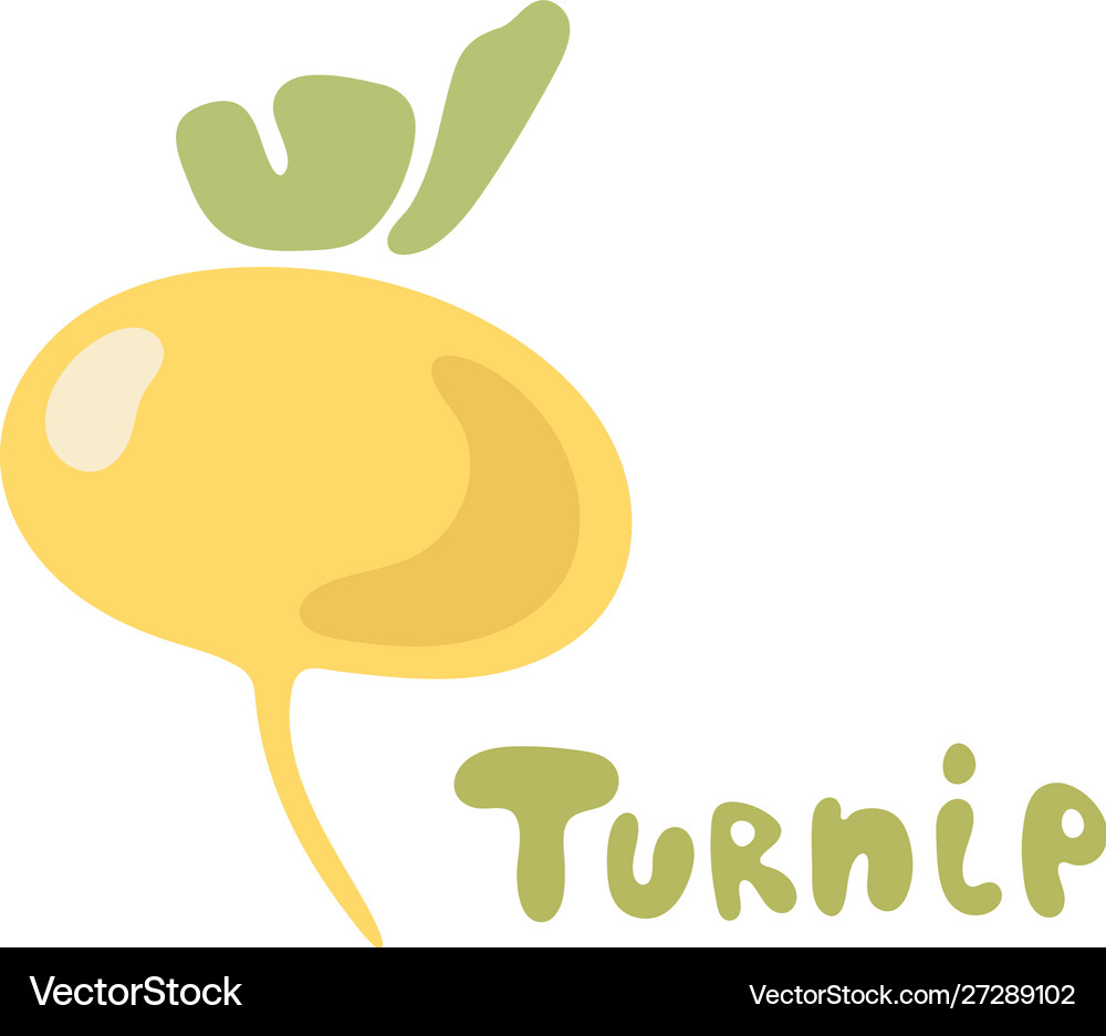 Turnip icon in flat style isolated on white Vector Image