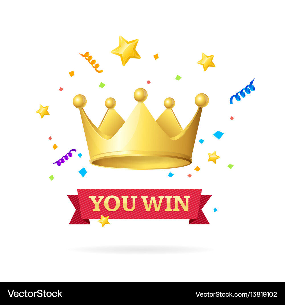 You win success achievement concept Royalty Free Vector