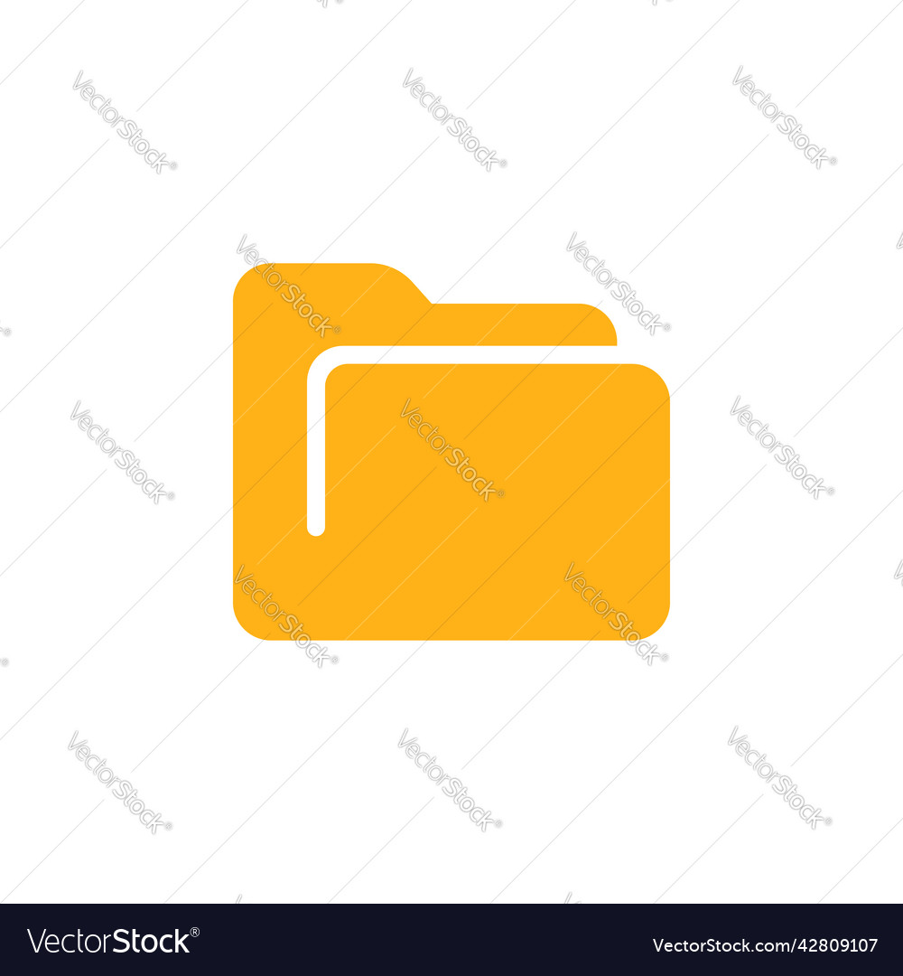 Computer folder icon in flat style document Vector Image