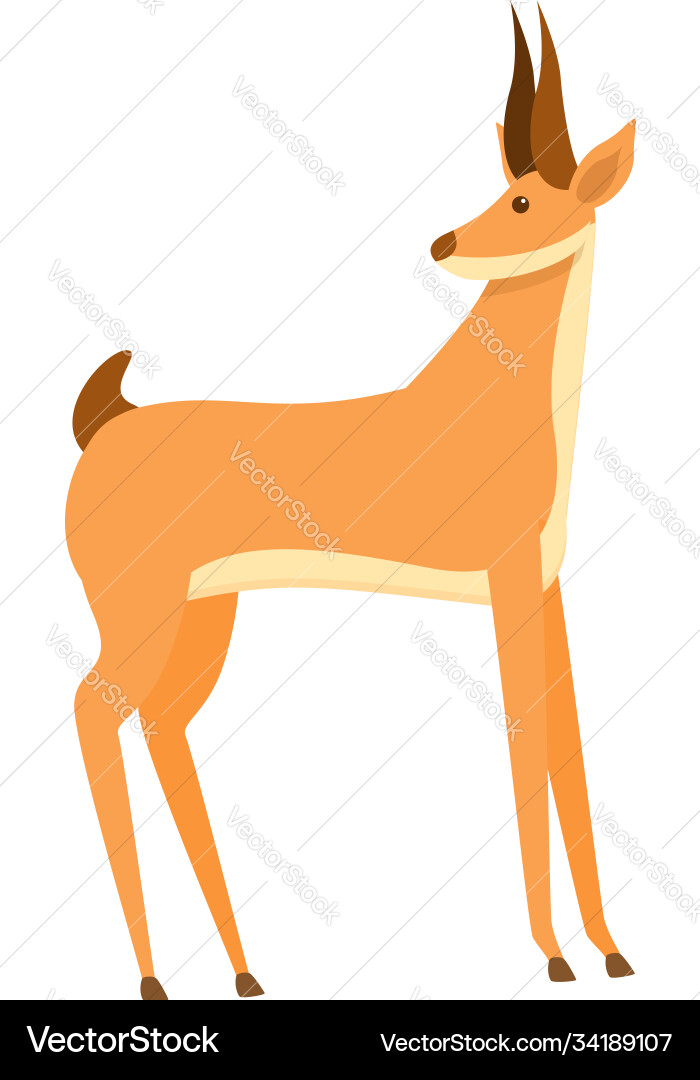 Faune gazelle icon cartoon style Royalty Free Vector Image