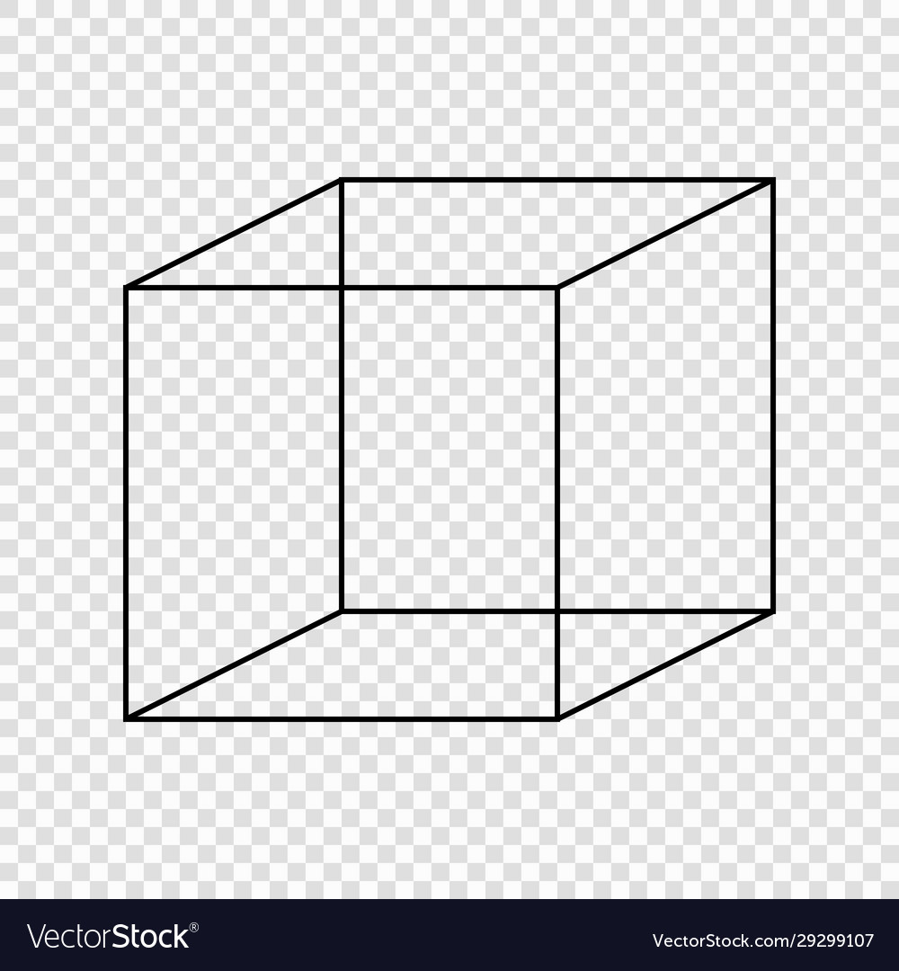 Necker cube optical Royalty Free Vector Image - VectorStock