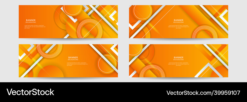 Orange abstract banner background business Vector Image