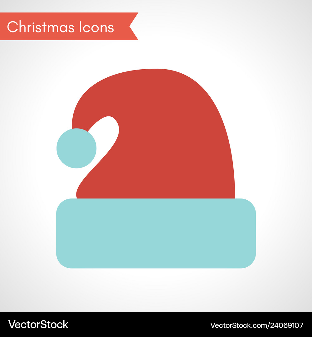 Santa claus christmas hat Royalty Free Vector Image