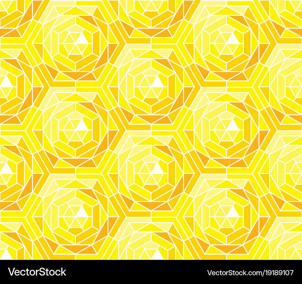 Sunny pattern in mosaic stained-glass window style