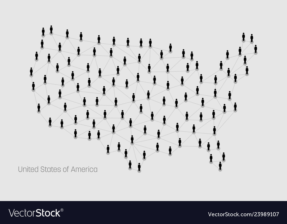 Usa map united states Royalty Free Vector Image