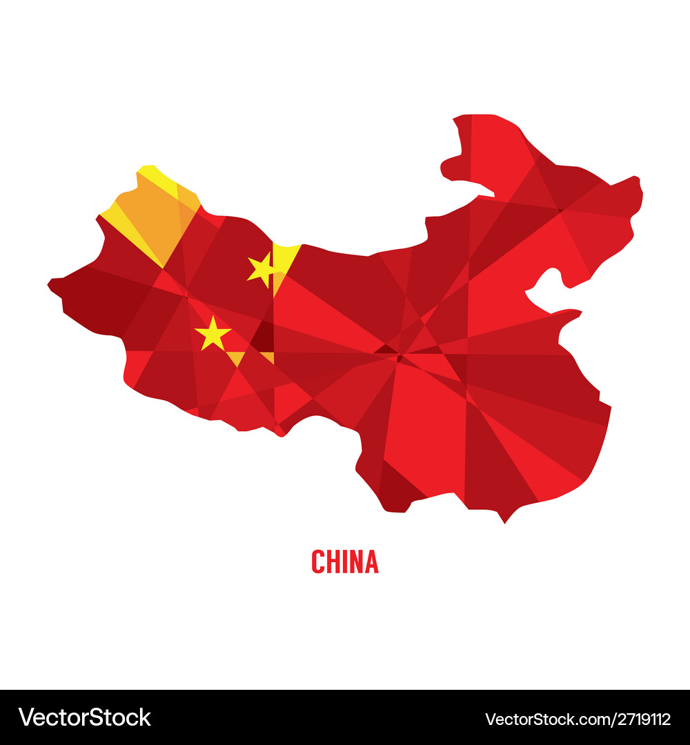 Abstract China Map Royalty Free Vector Image - VectorStock