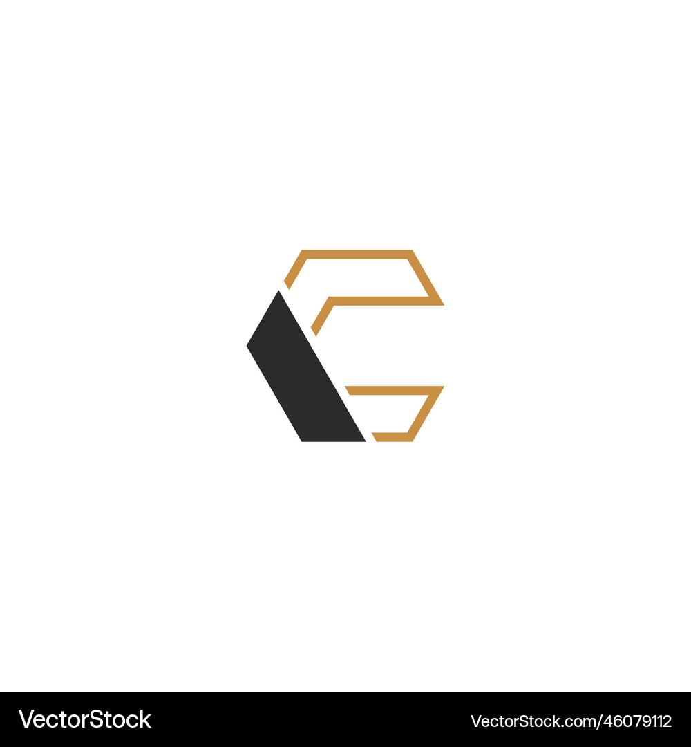 Alphabet letters initials logo cl lc l and c Vector Image