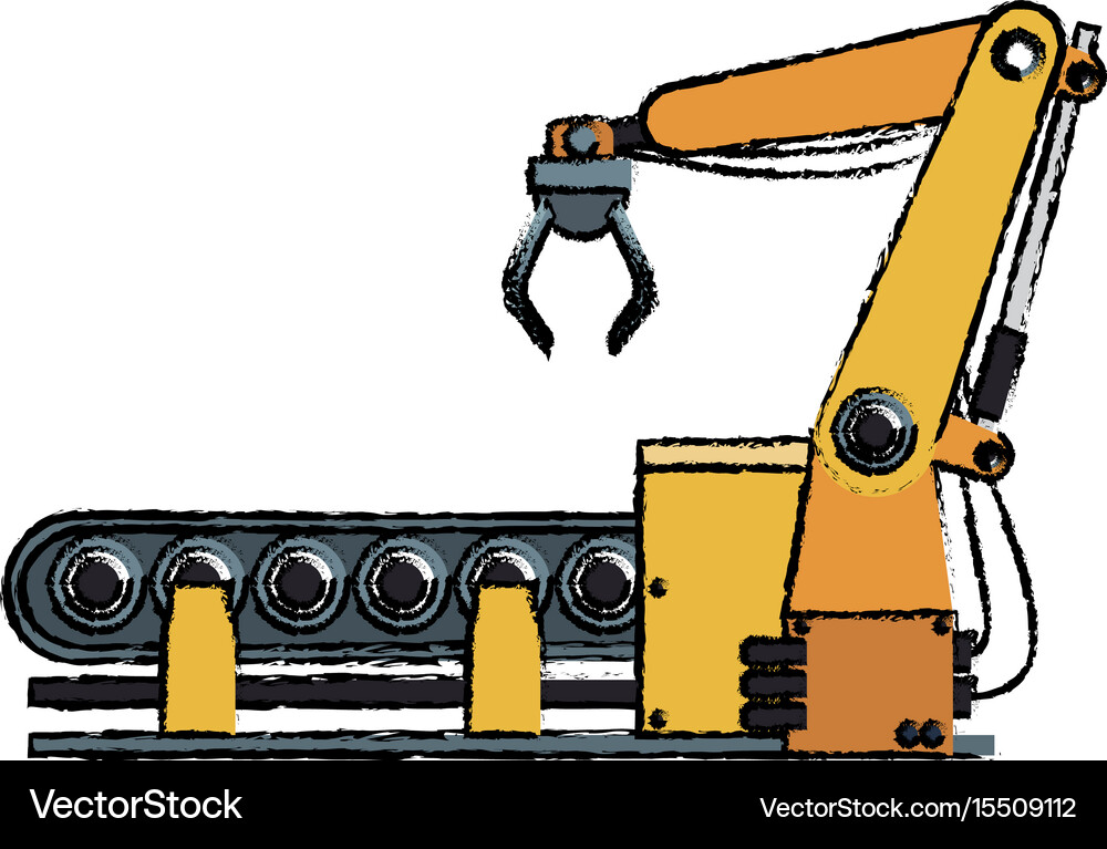Computer controlled automated manufacturing Vector Image