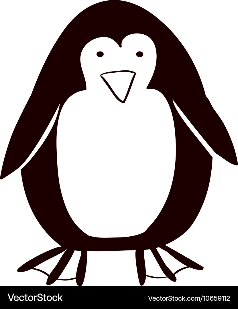 Pinguin animal cartoon design Royalty Free Vector Image