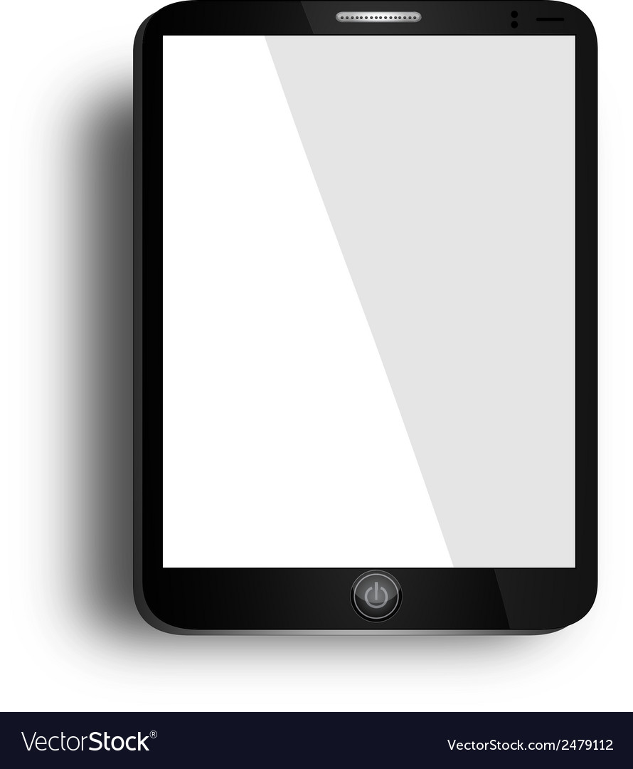 Realistic tablet pc computer Royalty Free Vector Image